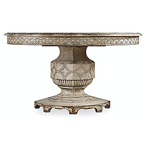 Hooker Furniture Chatelet Round Extendable Dining Table in Vintage White