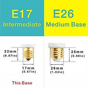 Hizashi 4W LED T6.5 Tubular Filament Bulb E17 Intermediate Base Dimmable 4.7'' Length 40W Equivalent Light Bulb 4000K Cool White 90+ CRI for Exit Sign Light, Refrigerator, Freezer, UL Listed - 4 Pack