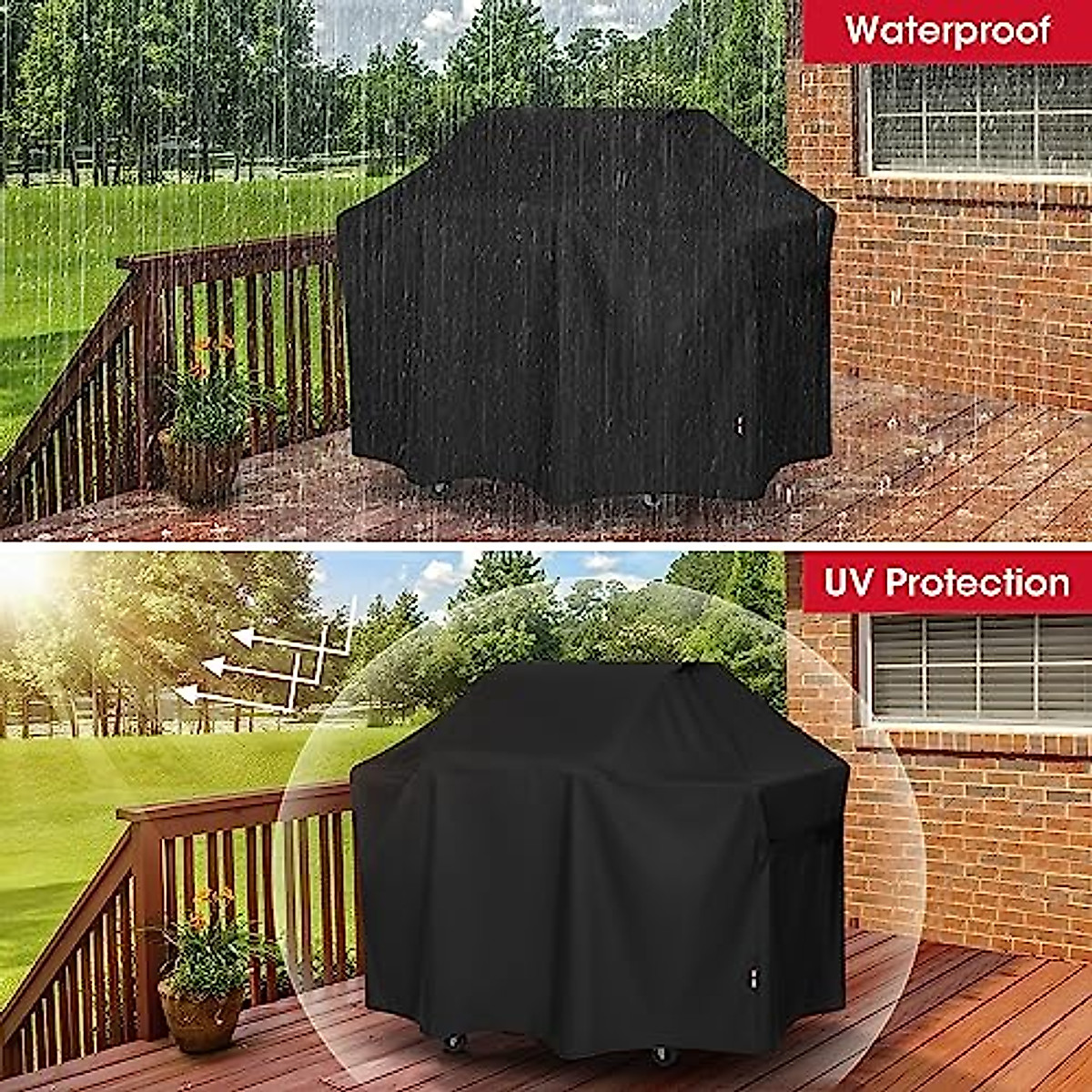 Unicook 63 Inch Grill Cover for Weber Genesis 300 Series and New 2022 Genesis 300 Grills, Outdoor BBQ Grill Cover, Heavy Duty Waterproof Fade Resistant Barbecue Cover, Compared to Weber 7757
