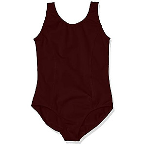 SANSHA Girls' Signature Tank Leotard Y2552C Skylar, Burgundy, 18 Years Big Kid I