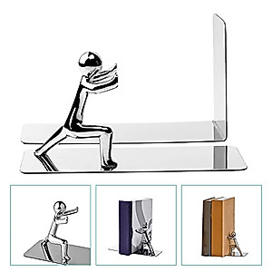 SZYAWsd File Sorters Bookends Book Decorative Bookendshelves Stopper Bookshelf Ends Decor Metal Desktop Cable Extension Headphone Books Stand Holder