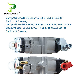 POSEAGLE WYA-79 Carburetor Replaces Husqvarna 502845001, 581177001, 505183101, Walbro WYA-79, WYA-44, WYA-56 for Husqvarna 150BT, 350BT and RedMax EBZ8500, EBZ8500RH, EBZ8000, EBZ7001 Leaf Blowers