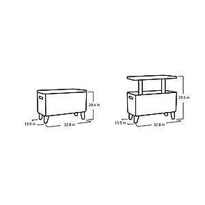 Keter Breeze Bar Outdoor Patio Furniture and Hot Tub Side Table with 17 Gallon Beer and Wine Cooler, Espresso Brown