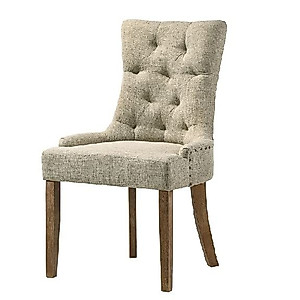 Acme Furniture Yotam Side Chair, Beige