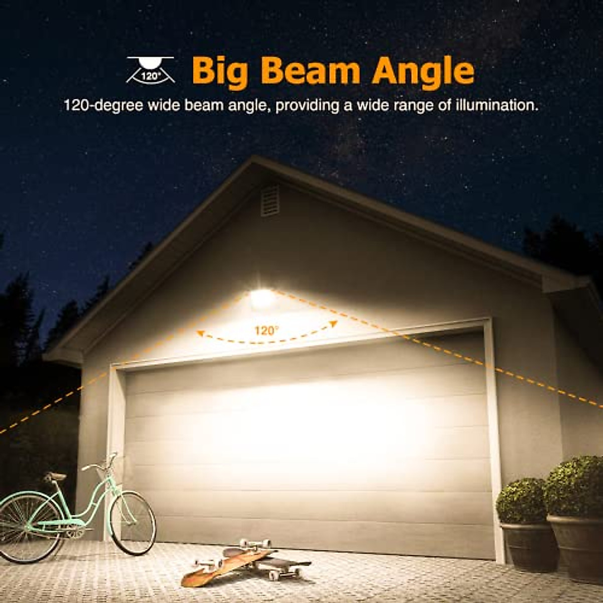 Hemousy Motion Sensor Flood Lights Outdoor,10W 1000LM Super Bright Induction LED Lamp,3000K Warm White LED Sensor Light,IP66 Waterproof Security Light for Garden,Garage,Porch,Yard