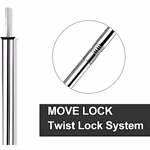 KOMCLUB Tent Poles Adjustable Tarp Poles Heavy Duty Stainless Steel Camping Poles Lightweight 78" Collapsible Canopy Pole for Tarp Telescoping Tent Poles for Awning Hiking Tarp Shelter Set of 2