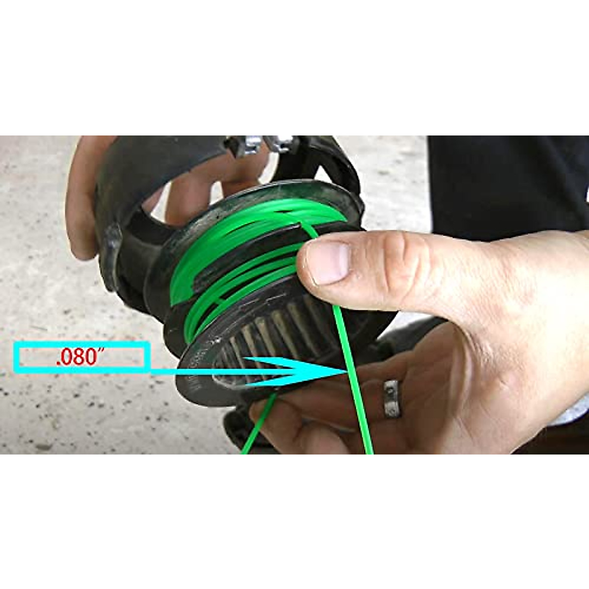KEYHAO Green,1 lbs Coil of .080" X 400ft Round String Trimmer Line