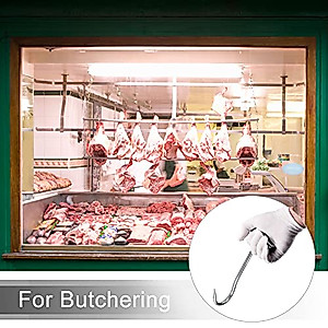 uxcell T-Handle Meat Boning Hook, Galvanized Curved T Hooks for Kitchen Butcher Shop Restaurant 12"(300mm) 3Pcs