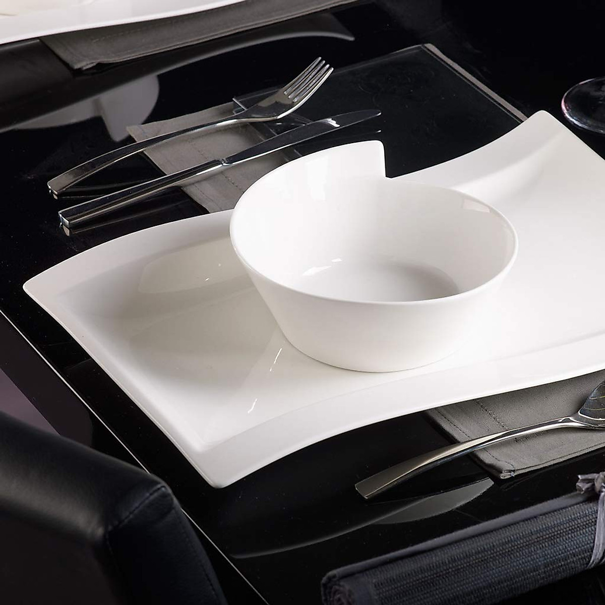 Villeroy & Boch New Wave Gourmet Plate, 13 x 9.5 in, White