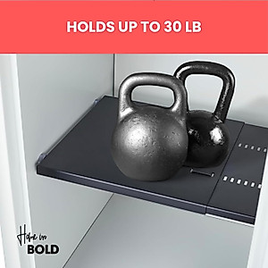 Adjustable Locker Shelf Organizer with Locker Drawer - Locker Organizer Drawers - Metal Locker with Sliding Drawers Cabinet Sliding Basket - Under Cabinet Drawer Perfect for Gym, School, Work (METAL)