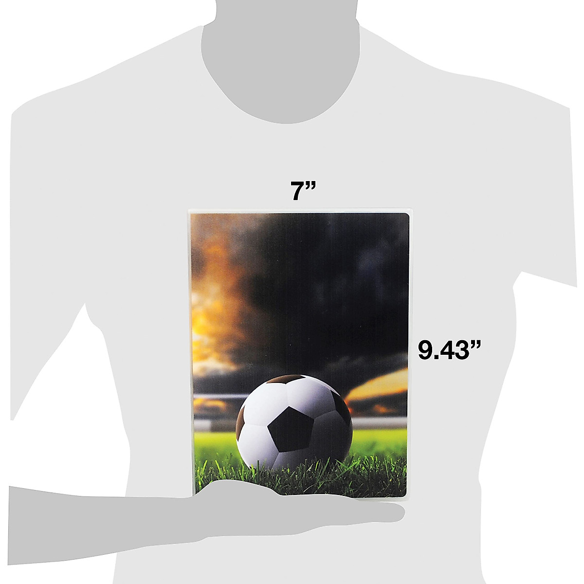 UniKeep Trading Card Binder With Soccer Theme - Card Collection Case With 100 Top Loading Pockets - For Baseball Cards, Soccer Cards, TCG, MTG, Pokemon, or Yugioh