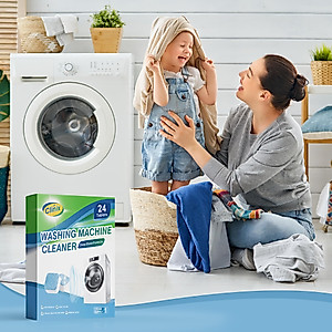 EENET Clinix - 24 Pack of Washing Machine Cleaner Tablets for Front Load & Top Load Washer - Deep Cleaning Washer Machine Remove Odor