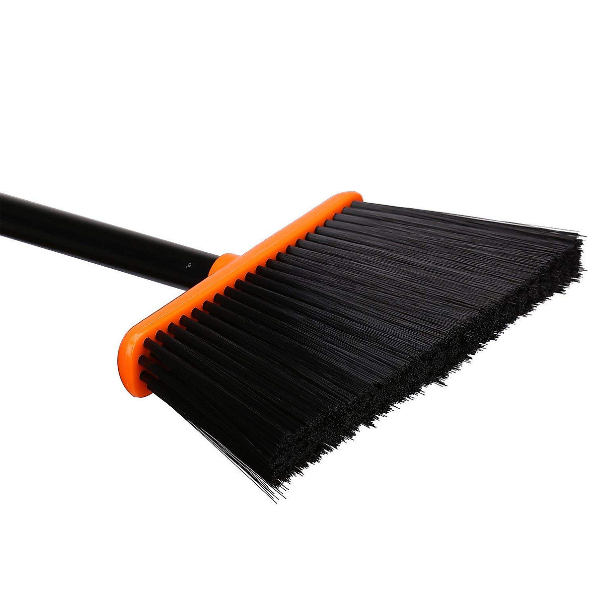 TreeLen Angle Broom and Dustpan Set, Dust Pan Snaps On Broom Handles Orange