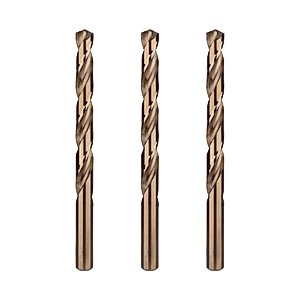 BECOLLO 1/8 Inch Cobalt Drill Bit Set, M35 Jobber Length Twist Drill Bits,Suitable for Drilling in Hard Metal, Stainless Steel, Cast Iron,10 Pieces
