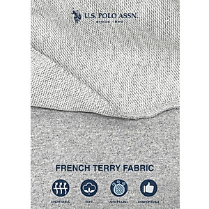U.S. Polo Assn. Essentials Grey Sweatpants for Women, Comfy French Terry Womens Joggers with Pockets (Heather Grey, Medium)