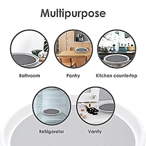 3 Pack Lazy Susan Organizer Turntable (10 inches) - Rotating Spice Rack for Kitchen Cabinet Pantry Fridge Bathroom Vanity Countertop & Under Sink Organization - Non-Skid Round Spinning Spice Storage