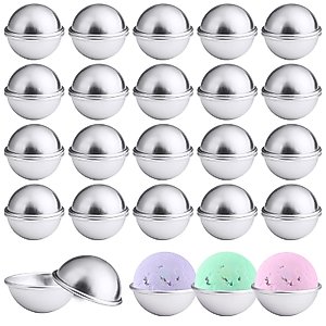 40PCS- Bath Bomb Mold Kit, 20 Set Soap Mold & Bath Bombs Press for DIY Making Supplies
