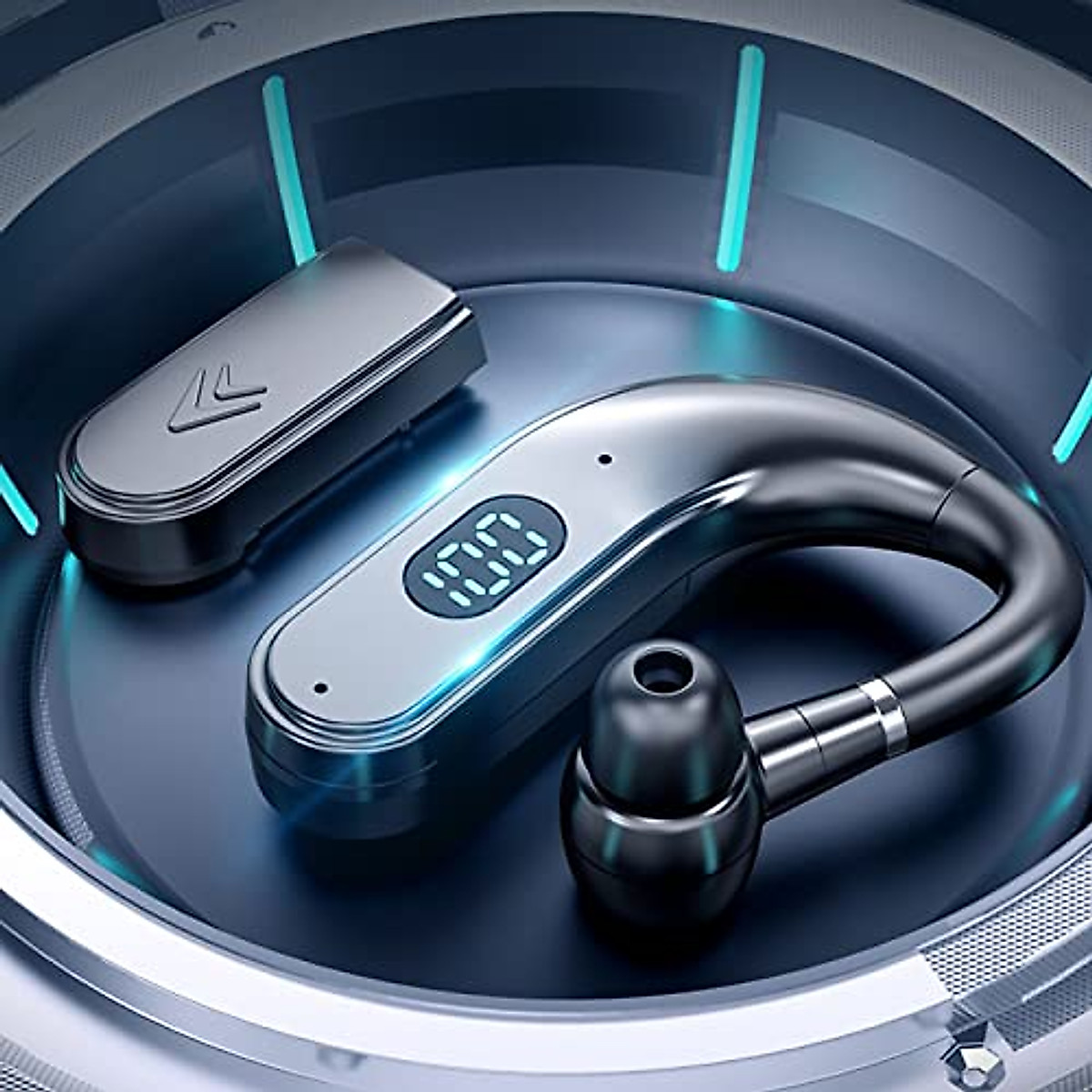 Single Ear Stereo in-Ear Earphones Bluetooth Headphones Handsfree Wireless Headset Business Headset Drive Call Sports Earphon