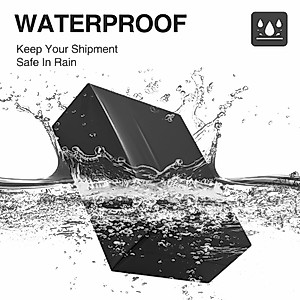 UCGOU Poly Mailers 12x15.5 Inch Black 100 Pack Medium Shipping Bags #5 Strong Thick Mailing Envelopes Self Sealing Adhesive Waterproof and Tear Proof Boutique Packaging Postal for Clothing