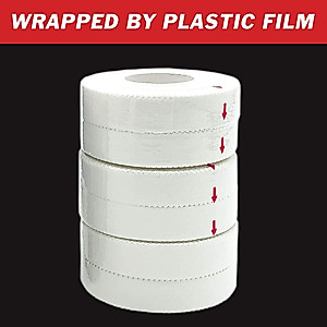 White Athletic Tape (6 Pack 0.5" 10 Yards) - Finger Tape - Medical Tape - Foot Tape - No Sticky Residue & Easy to Tear - for Rock Climbing, Jiu-Jitsu, Grappling, Martial Arts, Hockey Stick, Lifters