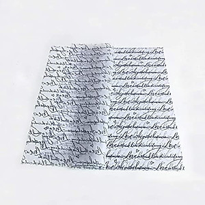 Letter Flower Gift Wrapping Tissue Paper 28pcs Shoes Gift Clothes Packing Craft Paper Christmas Valentine's Day Wedding Bridal Shower DIY Decoration 20×28 inch (Color 1, 20×28 inch (28 Sheets/Bag))