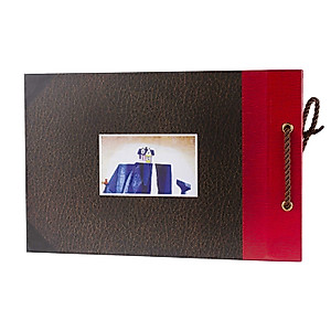 Scrapbook Photo Album,Our Adventure Book Scrapbook, Embossed Words Hard Cover Movie Up Travel Scrapbook for Anniversary, Wedding, Travelling, Baby Shower, etc (Adventure Book)