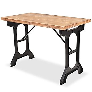 YPWRENH Side Tables Office Tables Dining Table Solid Fir Wood Top 48 "x25.6 x32.3 for Dining Room, Kitchen or Living Room