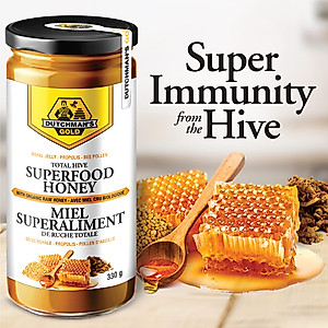 Total Hive Superfood Honey - with Raw Honey, Royal Jelly, Propolis, Bee Pollen, Ginseng