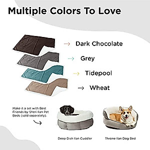 Best Friends by Sheri Premium Self-Warming Ilan Microfiber Faux Fur Pet Throw Blanket 40x50 in Grey