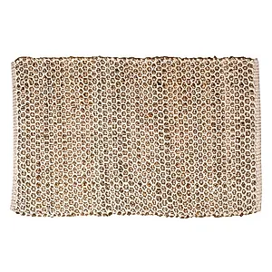 Jute Cotton Rug 2x3' Natural - Hand Woven Farmhouse Style for Living Room Kitchen Entryway Rug,Kitchen Rugs, Farmhouse Rugs, Rugs for Living & Bedroom,Woven Rugs