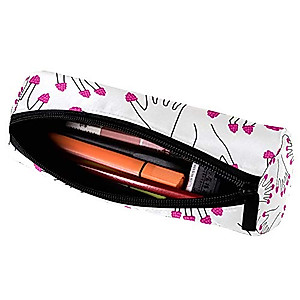 Raspberries On All Fingers Hand Pattern Pencil Bag Pen Case Stationary Case Pencil Pouch Desk Organizer Makeup Cosmetic Bag for School Office