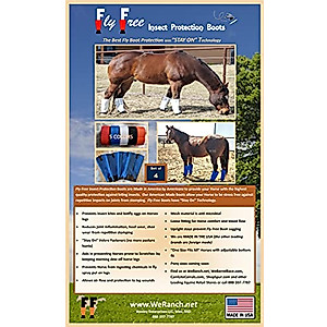 Fly Free Insect Protection Boots, Blue, HORSE