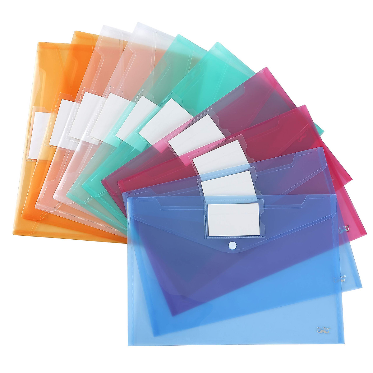 Mr. Pen- Plastic Envelopes, 10 Pack, A4, Letter Size, Plastic Envelopes with Snap Closure, Poly Envelope, Plastic Folders with Closure, Clear Plastic Folders, Plastic Pocket Folders, Document Envelope