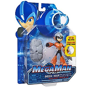 Megaman Fully Charged – Deluxe Drill Man Schematics Articulated Action Figure with Spinning Drill and Break-Apart Boulder Accessory! Based on the new show!