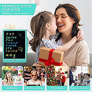 LCD Writing Tablet for Kids,10 Inch Drawing Tablet Doodle Board,Colorful Electronic Drawing Pad,Educational and Learning Kids Toys Gifts for 3 4 5 6 7 8 9 Year Old Boys and Girls Toddlers (Blue)