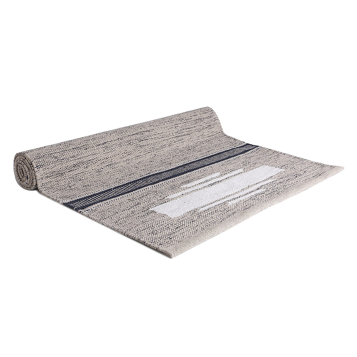 KD Cotton Yoga Mat Hand Woven Yoga Mat Eco Freindly Organic Handloom Mat Supreme Heavy Quality with Carry Strap- 24" x 72" Exercise Mat (MultiColor)