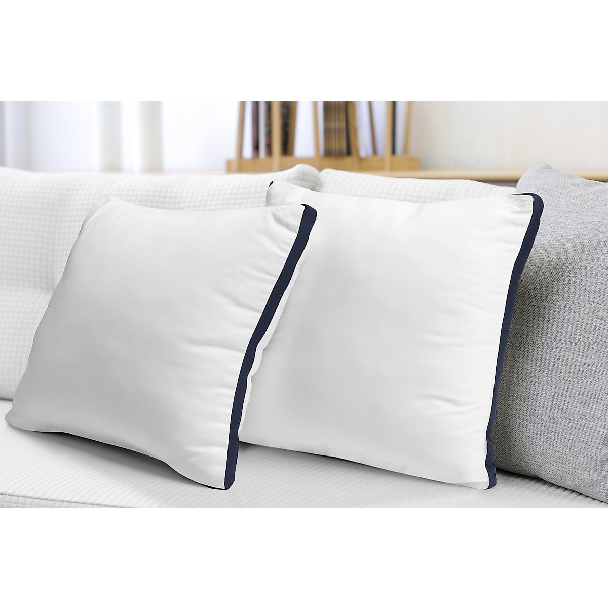 Utopia Bedding Throw Pillow Insert 20 x 20 Inches (White), Set of 2 Gusseted Decorative Bed and Couch Pillows, Cushion Sham Stuffer for Sofa