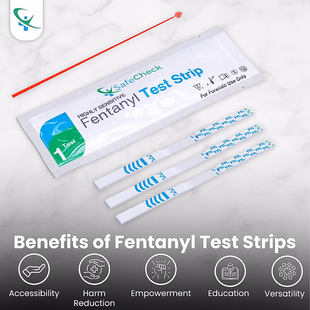 Fentanyl Test Strips 10 Pack | SafeCheck Ultra Sensitive Fentanyl Test Strips for Testing Drugs | Fentanyl Testing Strips for Pills, Powders | Fentanyl Test Kit | 10ng/mL Cutoff