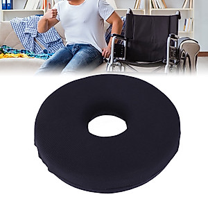 Bed Sore Donut Pillow,25cm Butt Sitting Cushion, Donut Pillow Wheelchair Nursing Bed Sore Pad for Bedridden Patient Elderly Black