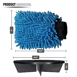 Jork Products Grit Trap Wash Bucket Insert and Microfiber Chenille Wash Mitt Kit