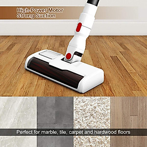 COSTWAY 2 in 1 Cordless Lightweight Vacuum Cleaner, Stick Rechargeable Vacuum with Strong Suction, Bagless Handheld Vacuum Wall-Mountable for Home and Car, White
