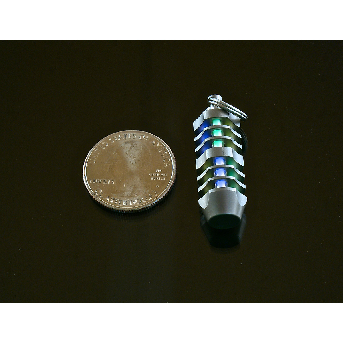 TEC-T3-6X Titanium Isotope Triode Fob - Titanium Tritium Vial Lantern - 3mm x 23mm - 3mm x 11mm - Camping Accessories - Gifts for Men - Keychain Accessories - Survival Gear - Outdoor Toys - Cool Stuff