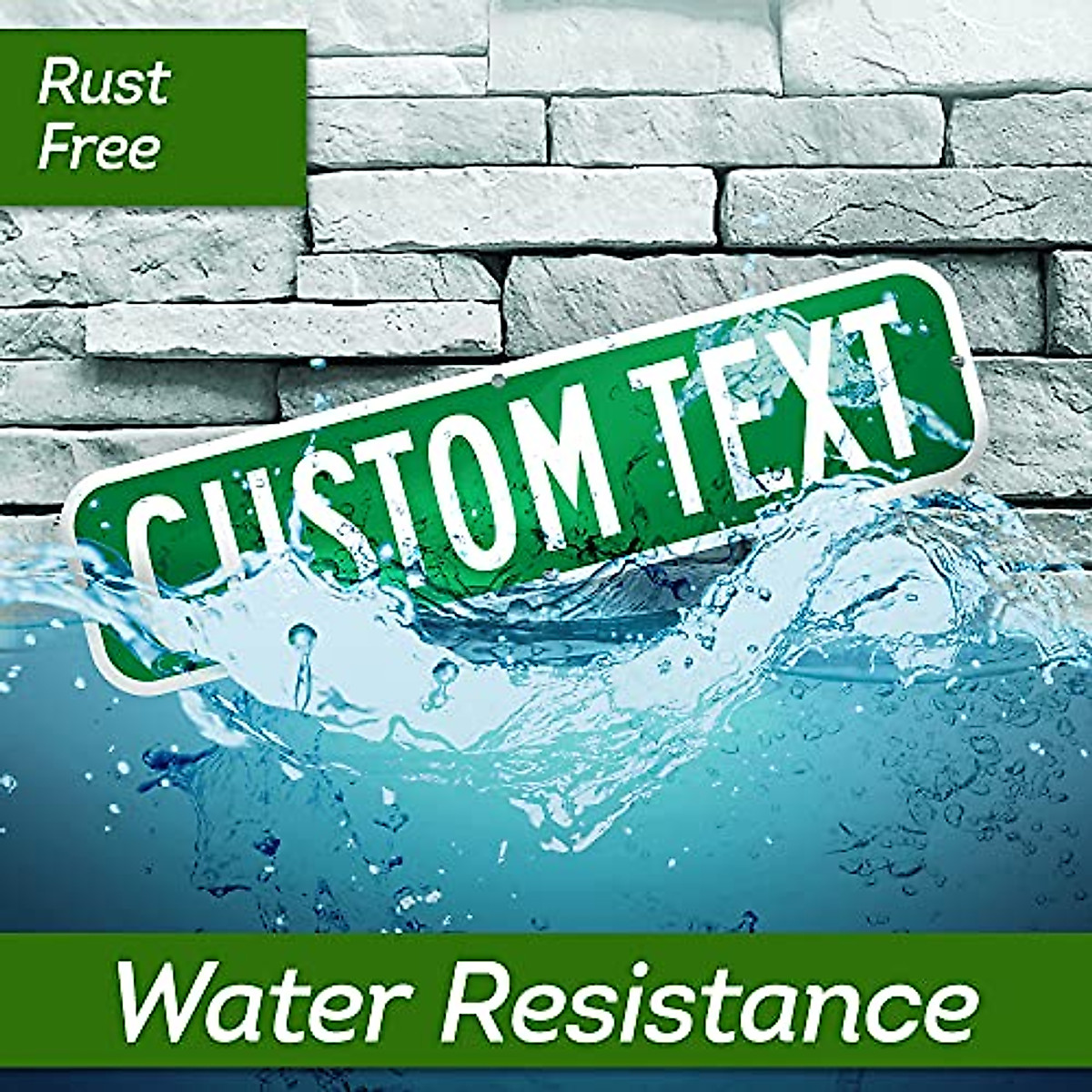 Street Sign, Custom Road Signs, 8 Colors, 6x24 Inch, Thick Rust-Free AlumaBond, (Classic) Made in USA By My Sign Center