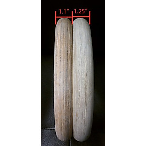 CFF Wood Olympic Rings 1.25" Diameter - 18' Black Extra Wide Numbered Straps