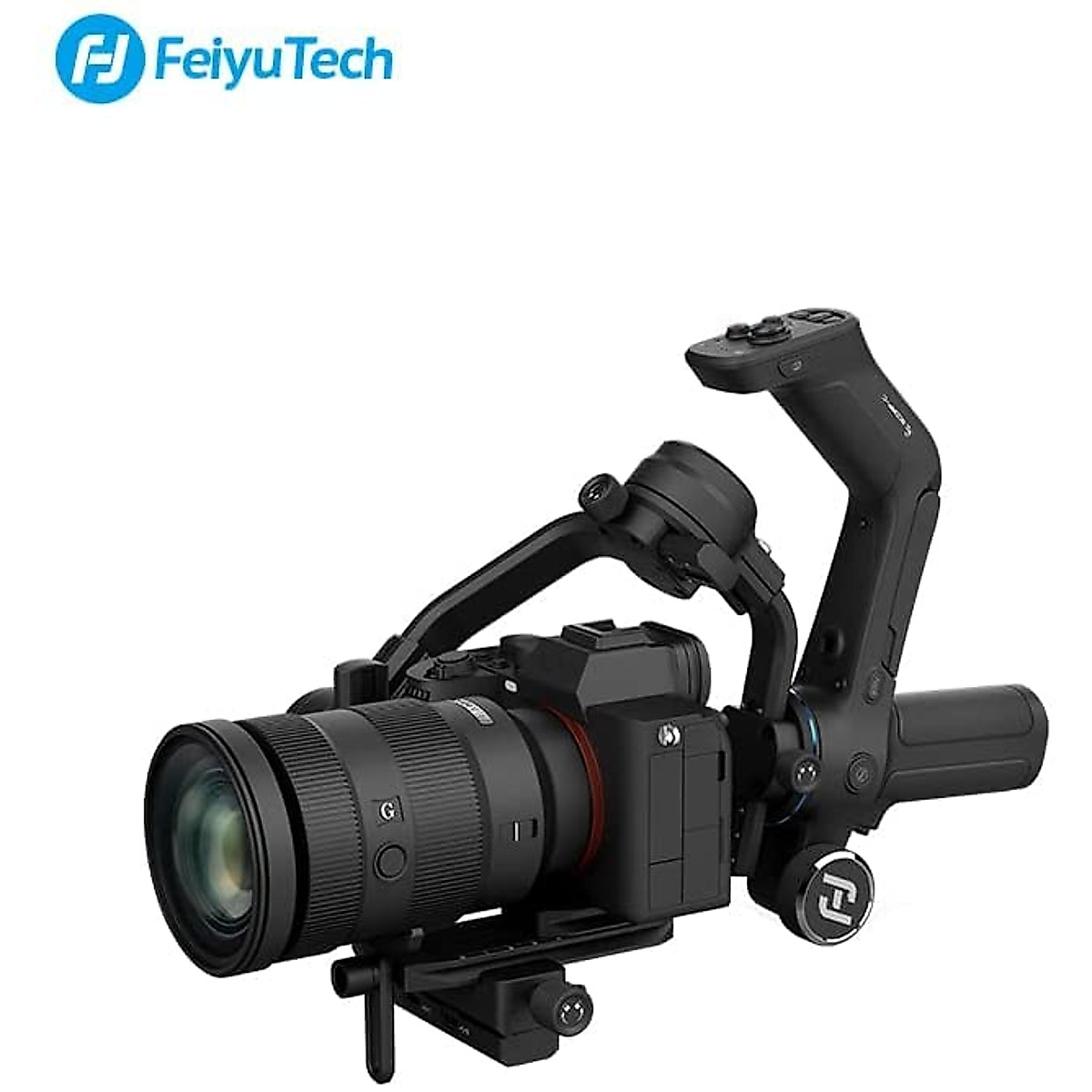 FeiyuTech SCORP-C Camera Stabilizer Gimbal for DSLR and Mirrorless Camera, Camera Handheld Gimbal 3-Axis, 5.5lbs Payload, for Sony α7Ⅳ A6300/A6400 A7S3 a9/a7 for Canon 5D3/80D for Nikon D7500/Z5/Z6 II