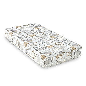 Levtex Home Baby Night Owl Changing Pad Cover, Taupe