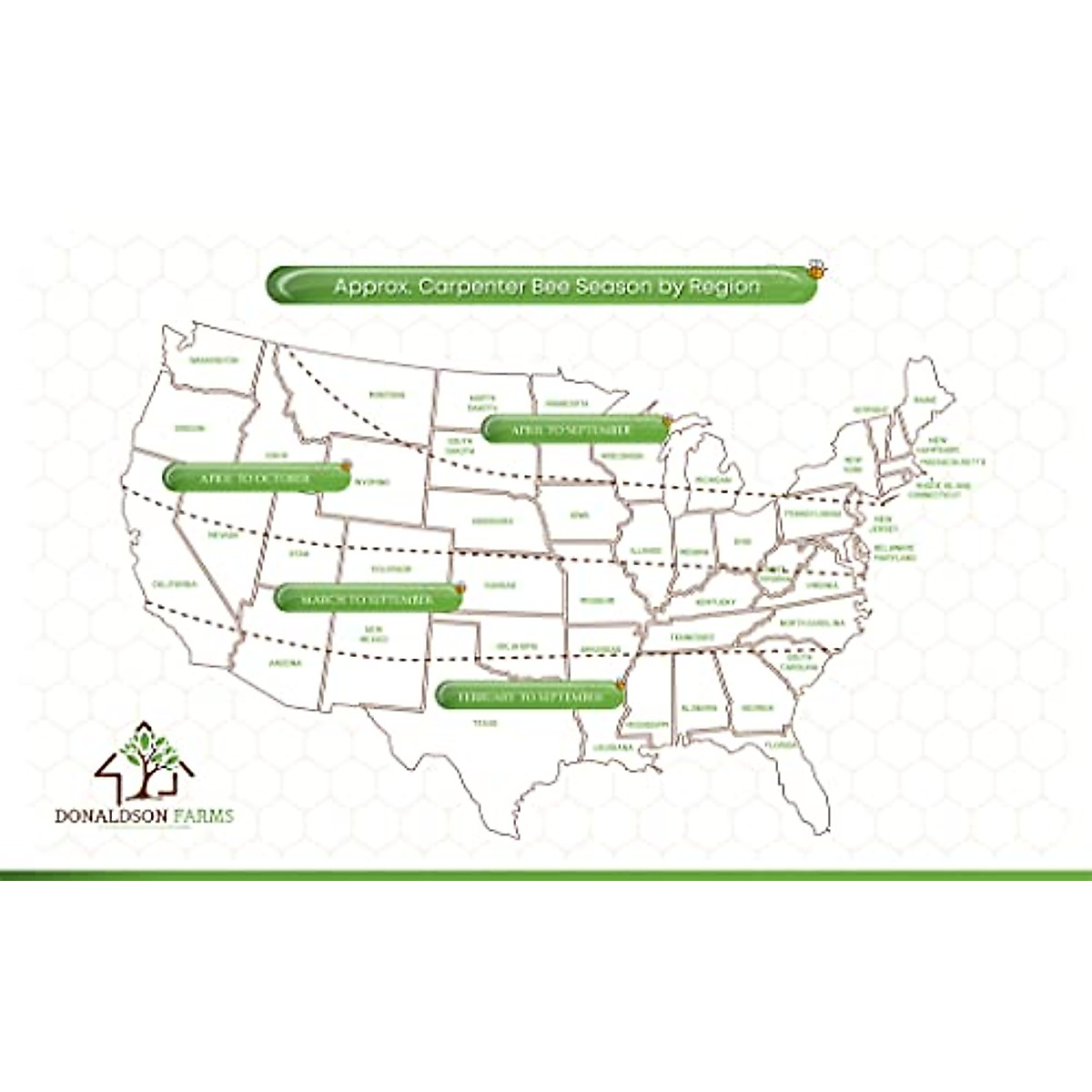 Donaldson Farms Carpenter Bee Repellent Spray, 8oz, All Natural Wood Bee Repellent Spray, Carpenter Bee Control Spray for Outdoor Wood & Furniture, Citrus Oil Spray for Carpenter Bees