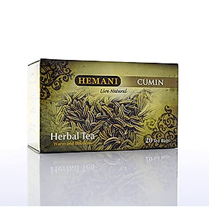 HEMANI Cumin Herbal Tea - 45g - 20 Tea Bags - 100% Herbal & Natural - Aromatic - Warm taste - Best for Soothing Stomach