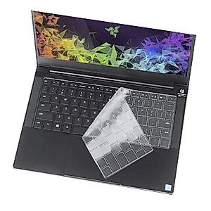Clear TPU Keyboard Cover Skin Compatible with 2020 13.3 inch Razer Blade Stealth 13 Gaming Laptop, 2022 2021 2020 14" Razer Blade 14 Laptop, 2020 13.4" Razer Book 13 Laptop