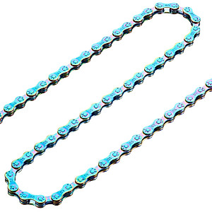 YBEKI Bike Chain 6/7/8/9/10/11 Speed Bicycle Chain 1/2 x 11/128 Inch 116 Links (6/7/8 Speed, Multicolour, 1)